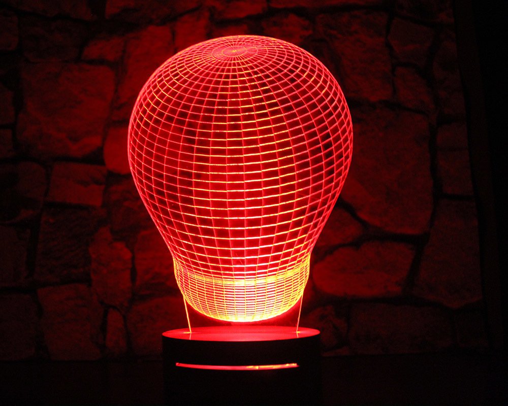 16 Renk - 3 Boyut Tasarım 3d Led Lamba