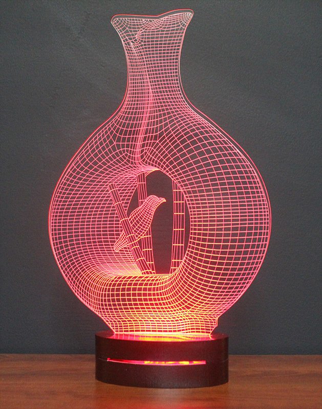 16 Renk - 3d Led Lamba Model - 16