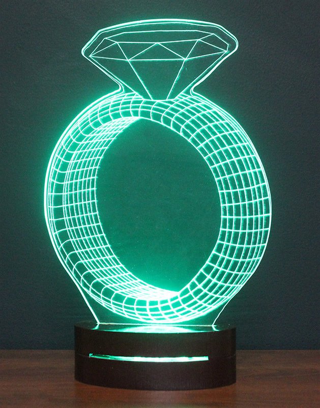 16 Renk - 3d Led Lamba Model - 18