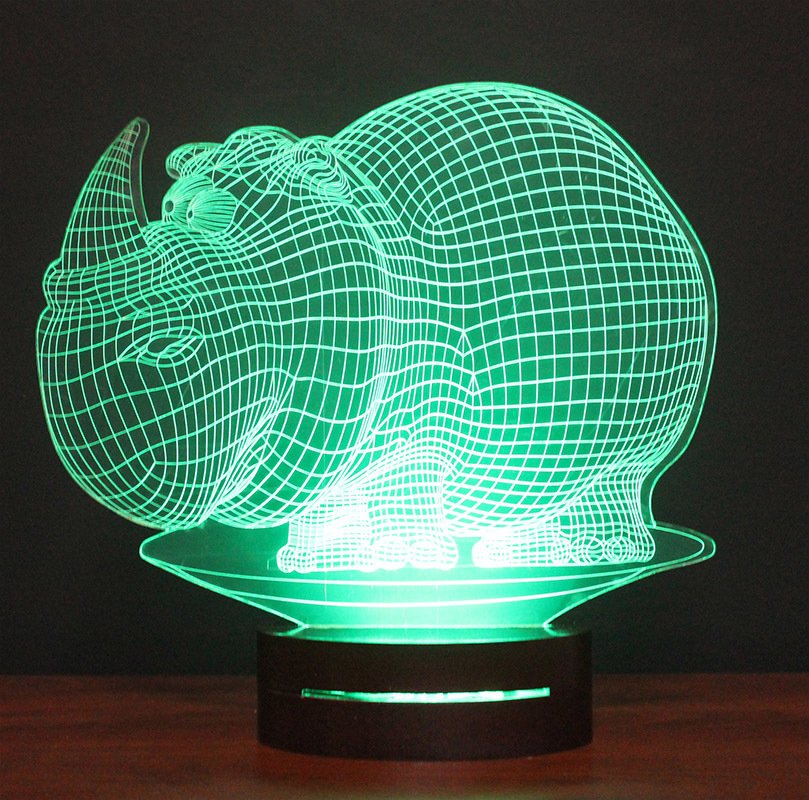 16 Renk 3d Led Lamba Model 46