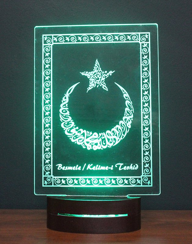 16 Renk 3d Led Lamba Model 5